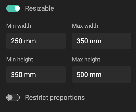 Layout size constraints - CHILI GraFx Guides